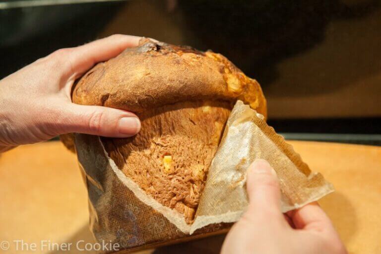 Golden Orange Panettone with Chocolate Sauce Recipe - The Finer Cookie